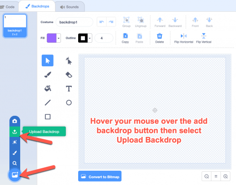 Uploading backgrounds to Scratch | Help Kids Create
